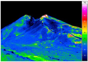 What technology is used to monitor volcanoes?
